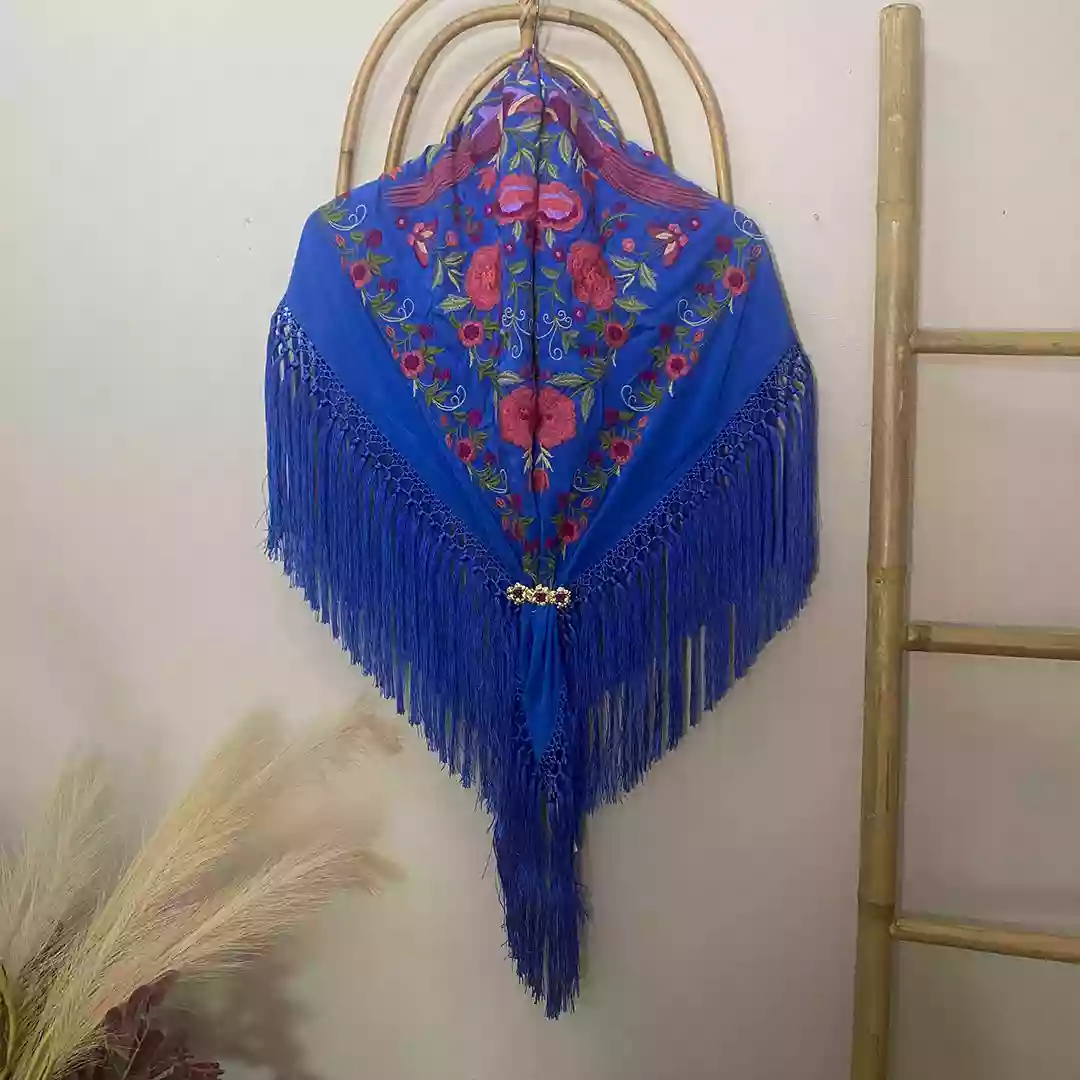 Mantoncillo Mod. Faisán - Azul Eléctrico | Concha Vega